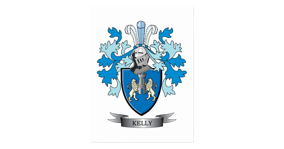 Kelly-Coat-of-Arms Postcard | Zazzle.com