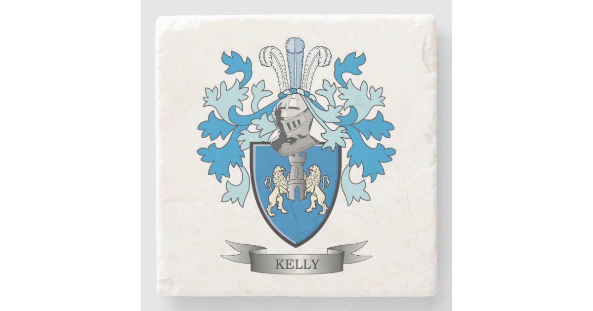 Kelly Coat of Arms Stone Coaster | Zazzle