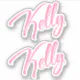 Kelly Decorative Name in Pink x2 Sticker | Zazzle
