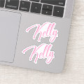 Kelly Decorative Name in Pink x2 Sticker | Zazzle
