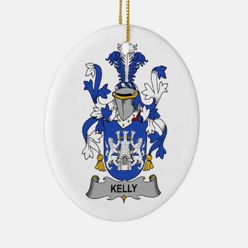 Kelly Family Crest Ceramic Ornament | Zazzle