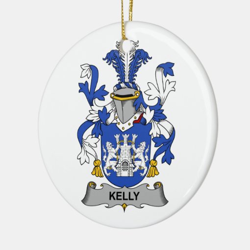 Kelly Family Crest Ceramic Ornament | Zazzle
