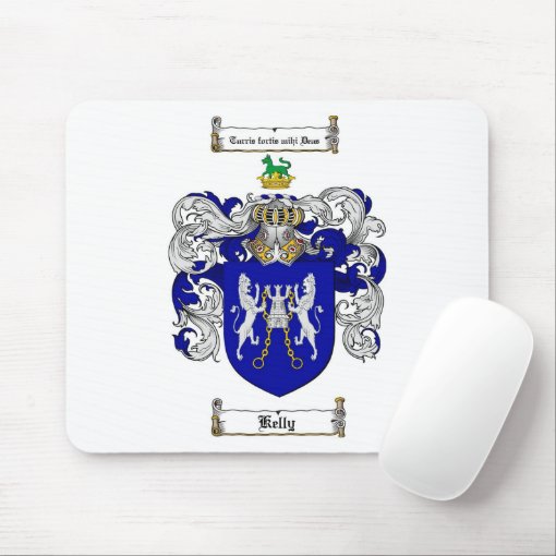 KELLY FAMILY CREST - KELLY COAT OF ARMS MOUSE PAD | Zazzle