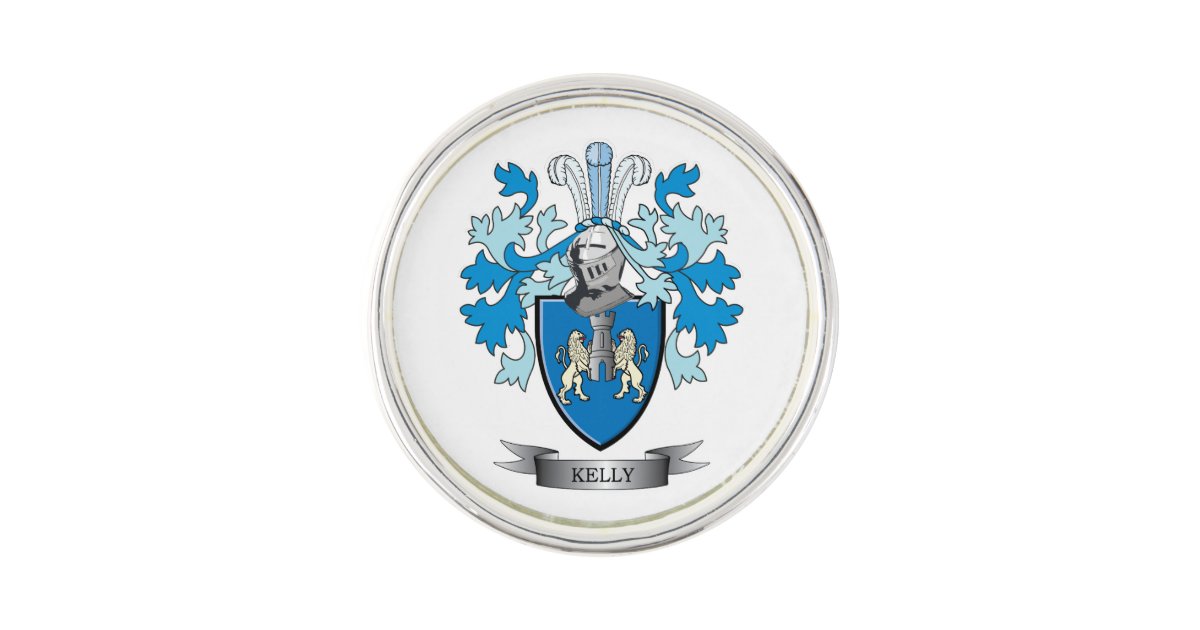 Kelly Family Crest Lapel Pin | Zazzle