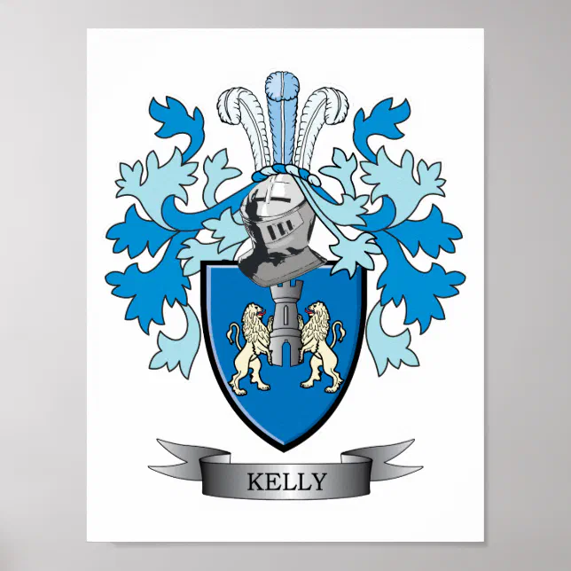 Kelly Family Crest Poster | Zazzle