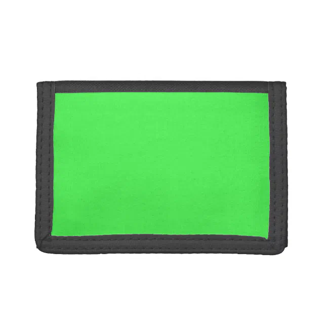 Kelly Green Bright Spring Neon 2015 Color Trend Tri-fold Wallet | Zazzle