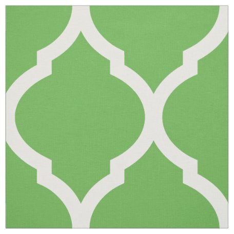 Kelly Green Trellis Large Scale Fabric | Zazzle