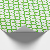 Kelly Green Quatrefoil Pattern Wrapping Paper | Zazzle