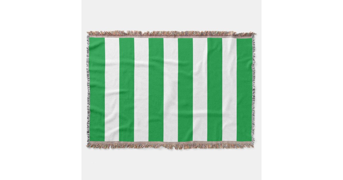 Kelly Green Stripes Pattern Throw Blanket | Zazzle