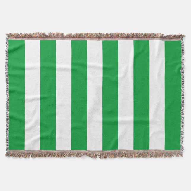 Kelly Green Stripes Pattern Throw Blanket | Zazzle