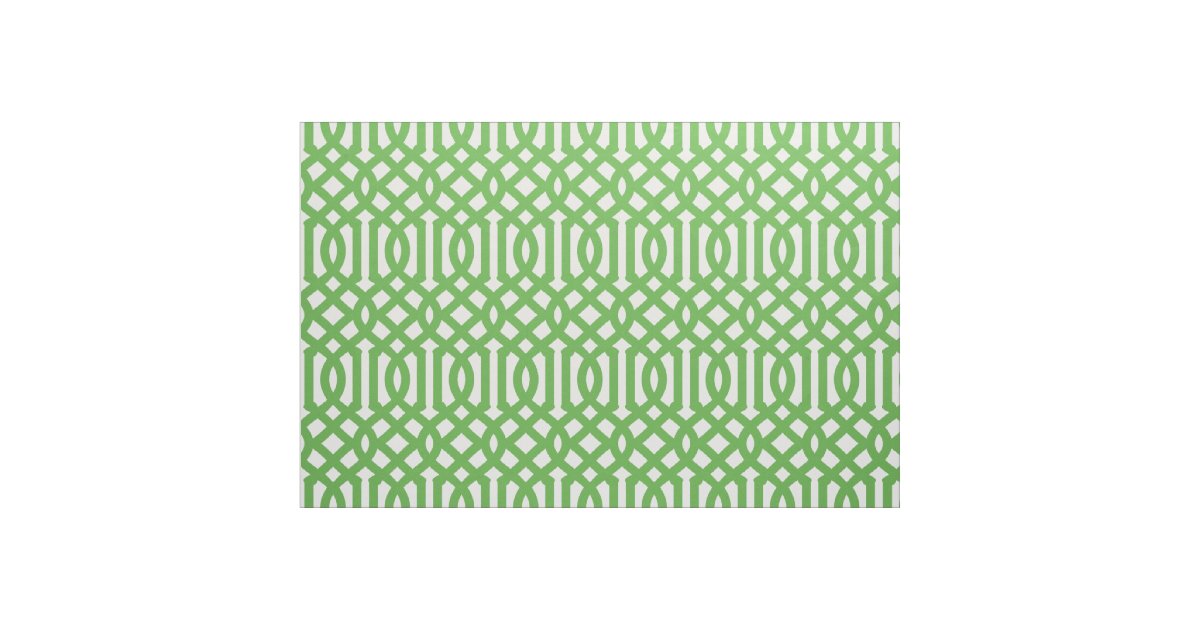 Kelly Green Trellis Large Scale Fabric | Zazzle