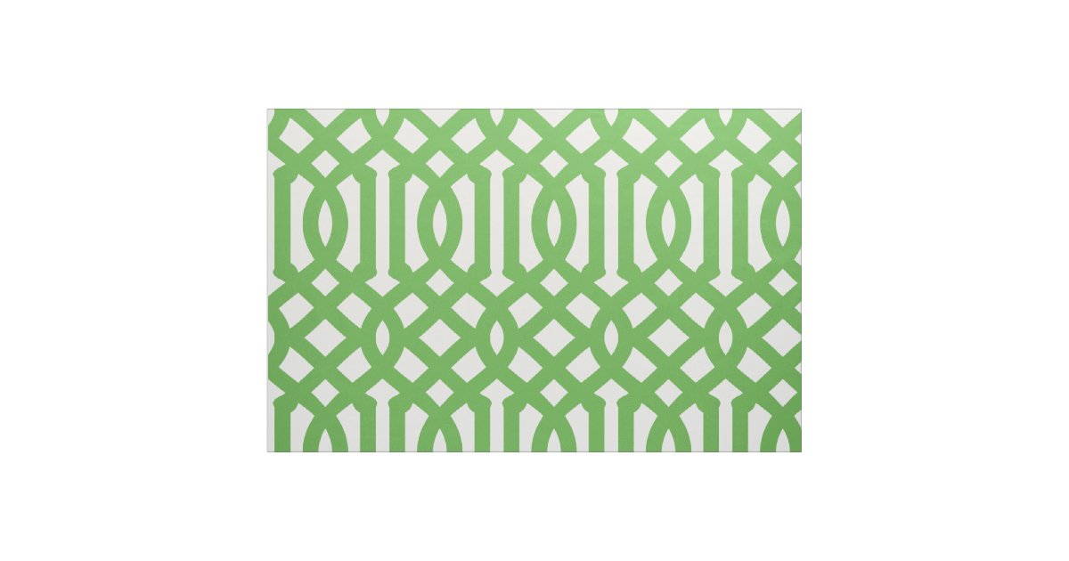 Kelly Green Trellis Large Scale Fabric | Zazzle