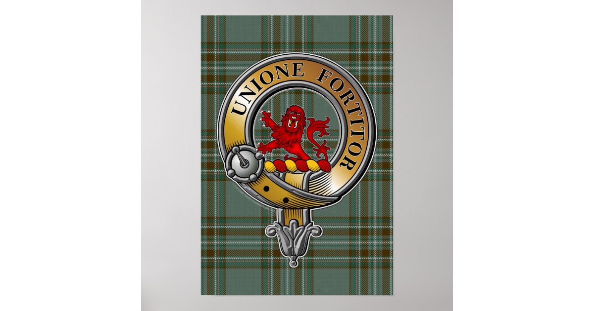 Kelly Tartan & Badge Poster | Zazzle