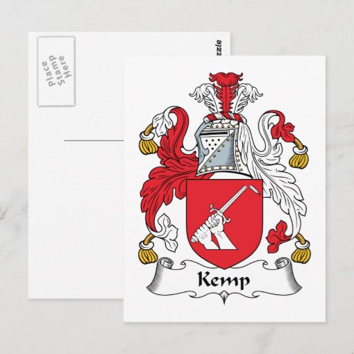 Kemp Family Crest Postcard | Zazzle