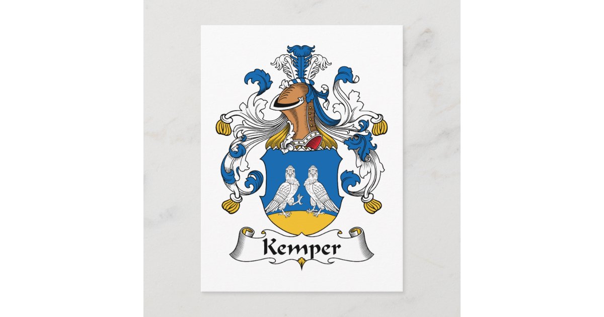 Kemper Family Crest Postcard | Zazzle