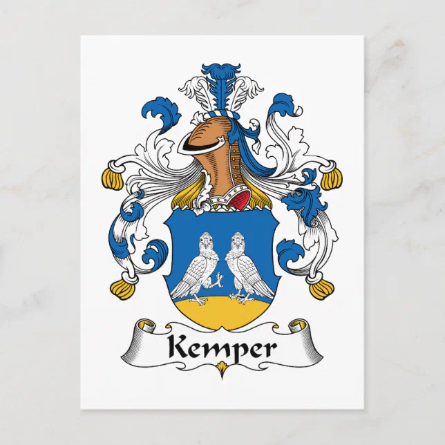 Kemper Family Crest Postcard | Zazzle