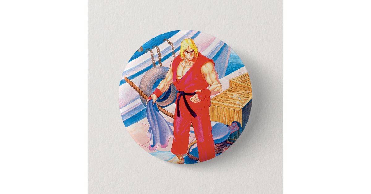 Ken on Dock Pinback Button | Zazzle