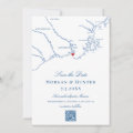 Kennebunkport Maine Elegant Map QR code Wedding Save The Date | Zazzle