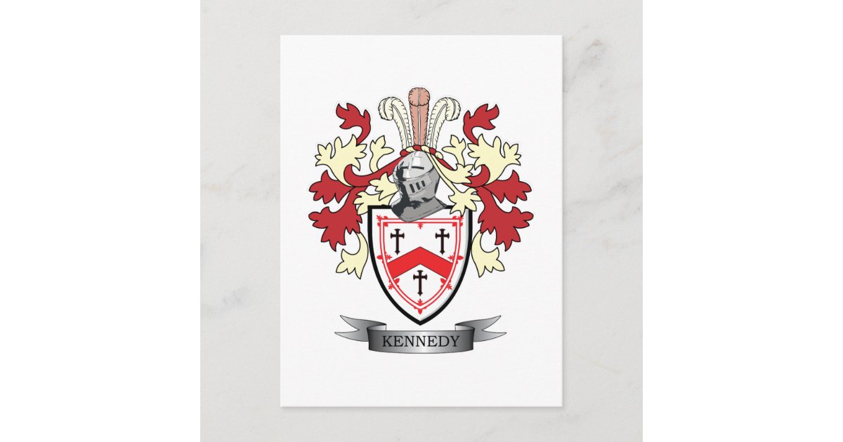 Kennedy Family Crest Coat of Arms Postcard | Zazzle