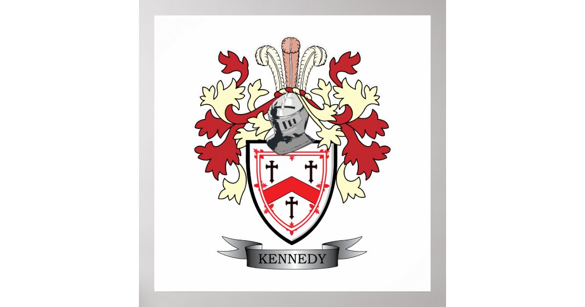 Kennedy Family Crest Coat of Arms Poster | Zazzle