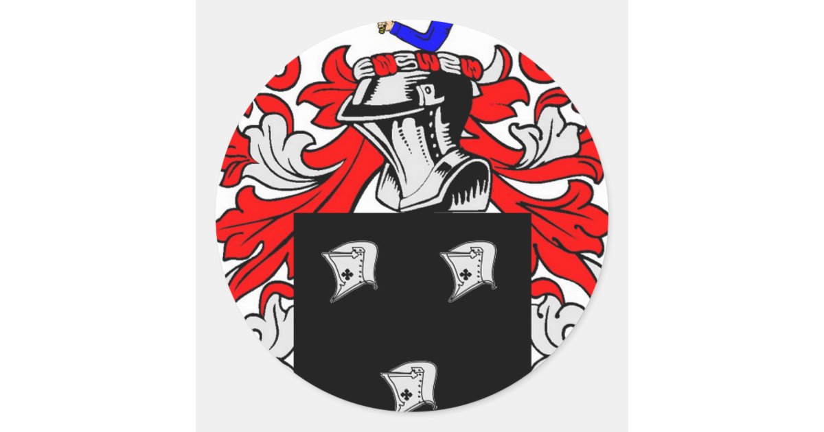 Kennedy (Irish) Coat of Arms Classic Round Sticker | Zazzle Kennedy (Irish) Coat of Arms Classic Round Sticker | Zazzle