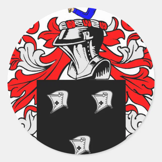 Kennedy (Irish) Coat of Arms Classic Round Sticker | Zazzle