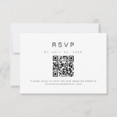 KENNEDY Modern Minimalist QR Code Wedding RSVP Invitation | Zazzle