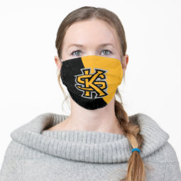 Kennesaw State University Color Block Distressed Adult Cloth Face Mask ...