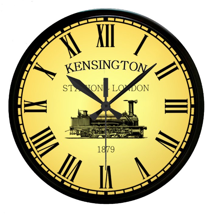 Kensington Station ~ London England ~ 1879 ~ Large Clock | Zazzle.com