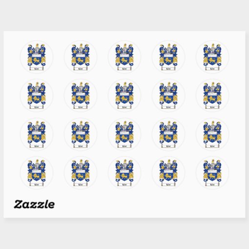 KENT FAMILY CREST - KENT COAT OF ARMS CLASSIC ROUND STICKER | Zazzle