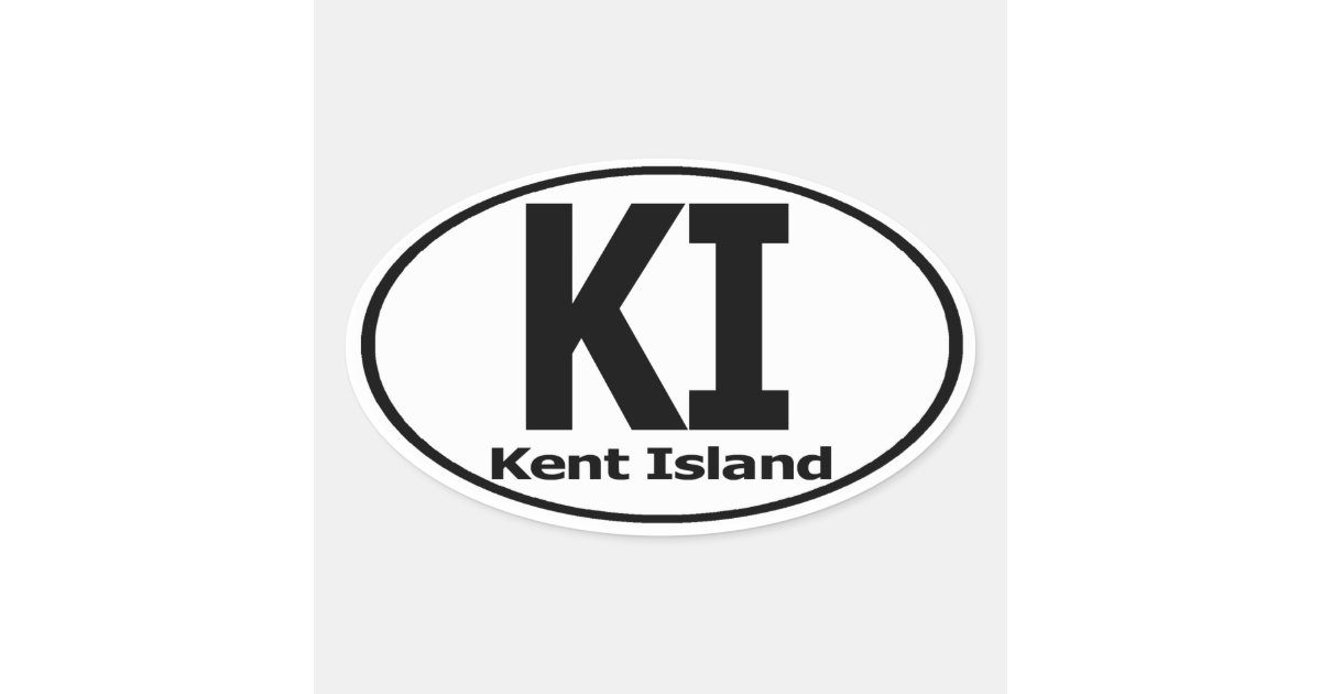 Kent Island Decal (set of 4) Oval Sticker | Zazzle