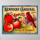 Kentucky Cardinal Vintage Fruit Crate Label Poster | Zazzle