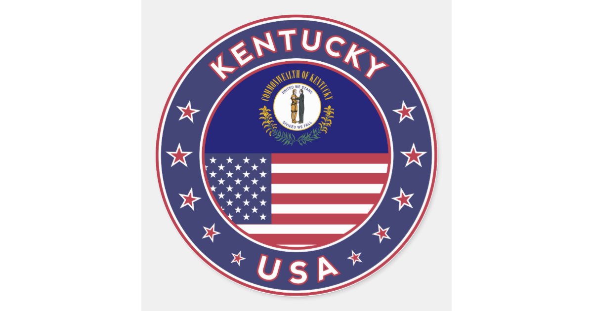 Kentucky Classic Round Sticker | Zazzle