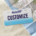 Kentucky Custom License Plate | Zazzle
