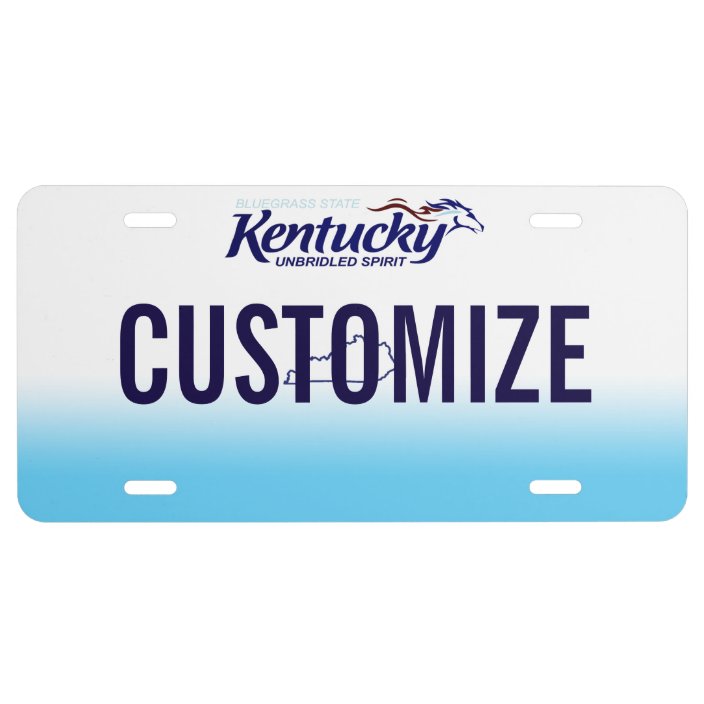 Kentucky Custom License Plate | Zazzle.com