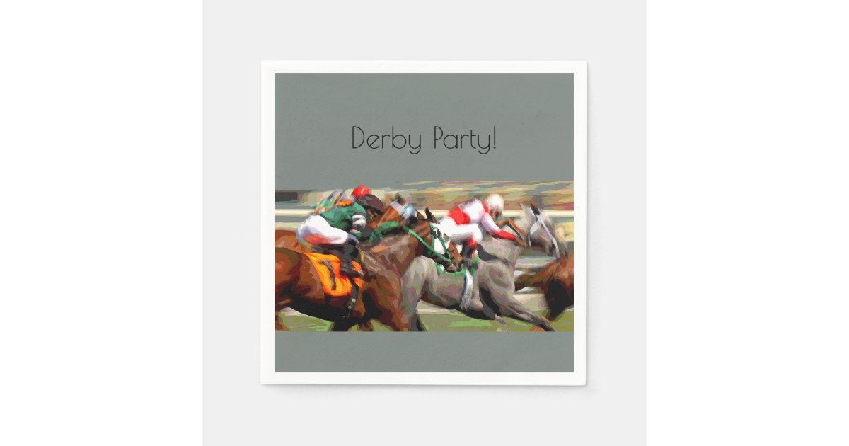 Kentucky Derby Viewing Party Cocktail Napkins | Zazzle