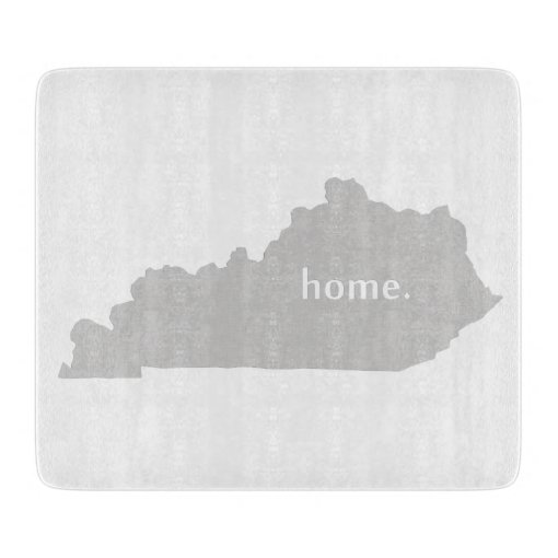 Kentucky home silhouette state map cutting board | Zazzle
