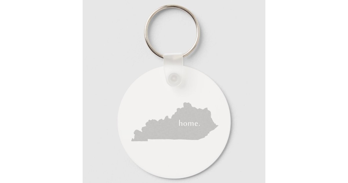Kentucky home silhouette state map keychain | Zazzle