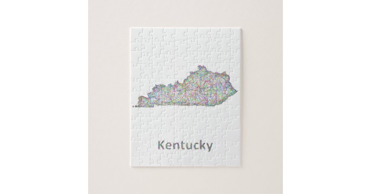 Kentucky map jigsaw puzzle | Zazzle
