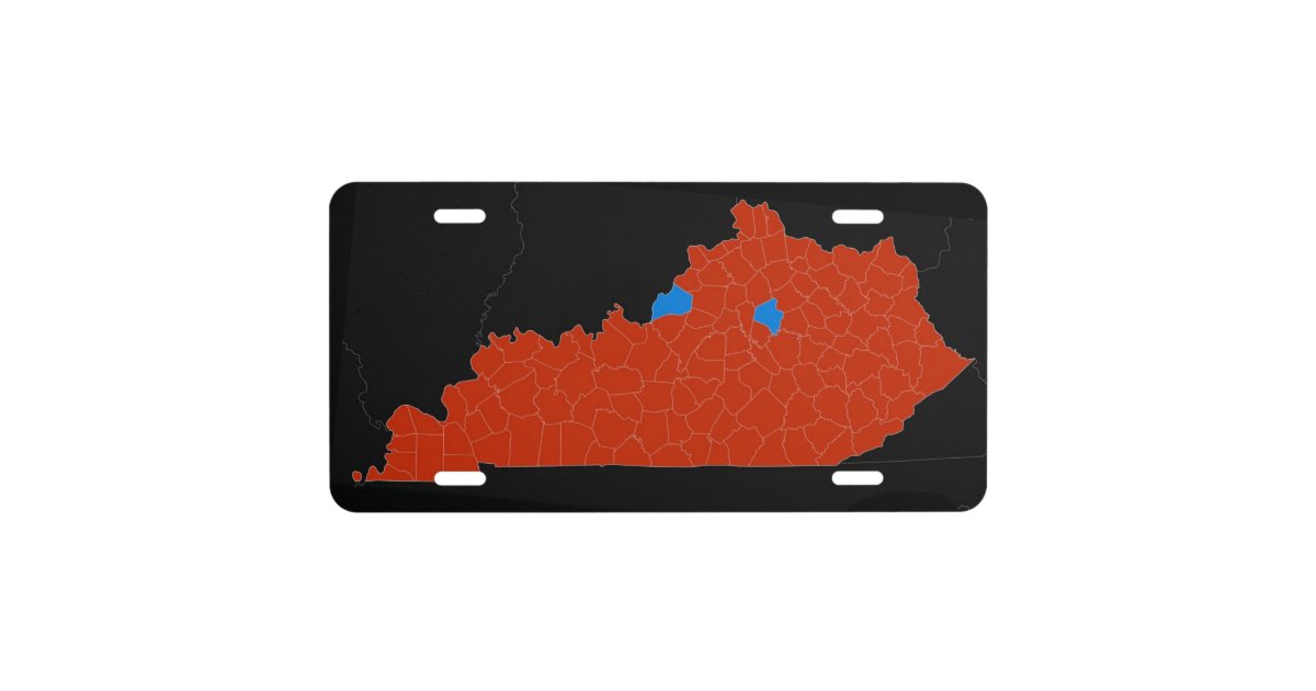 Kentucky Red Counties License Plate | Zazzle