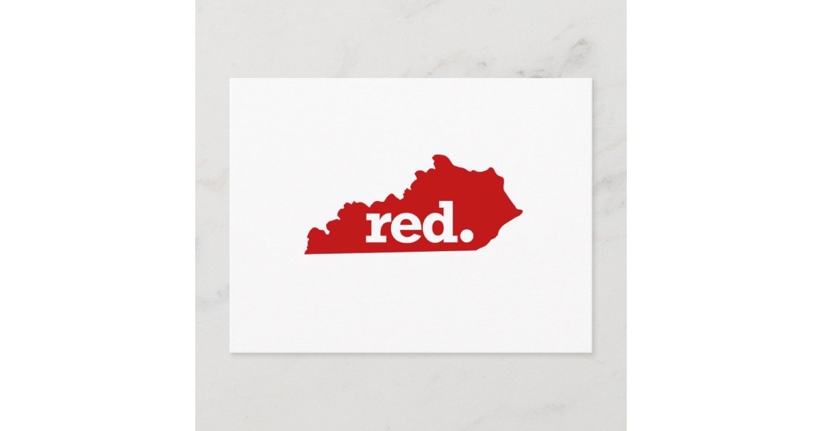 KENTUCKY RED STATE POSTCARD | Zazzle
