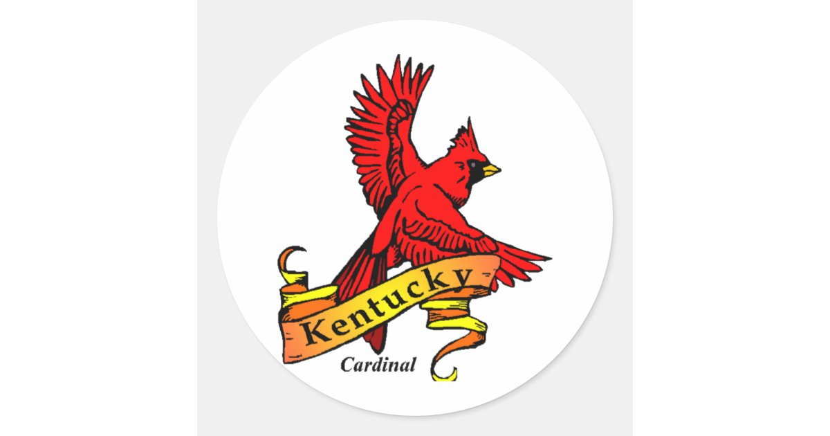 Kentucky State Bird Classic Round Sticker | Zazzle