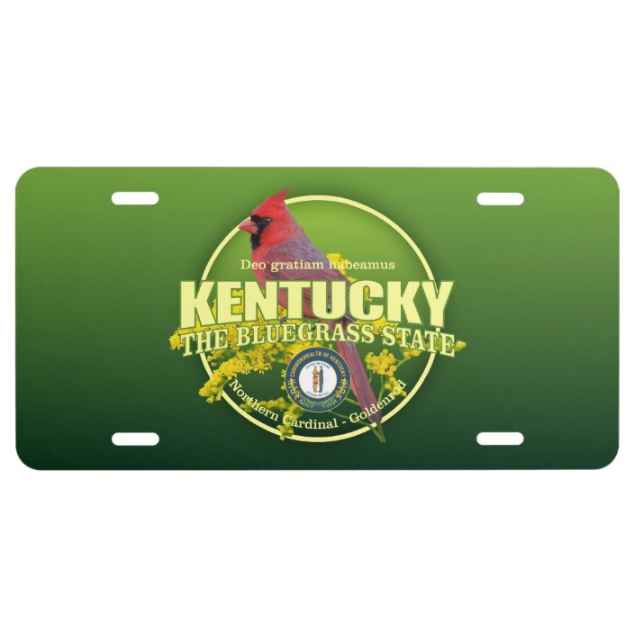 Kentucky State Bird & Flower License Plate | Zazzle.com