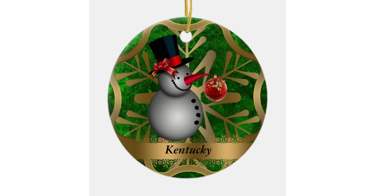Kentucky State Christmas Ornament | Zazzle