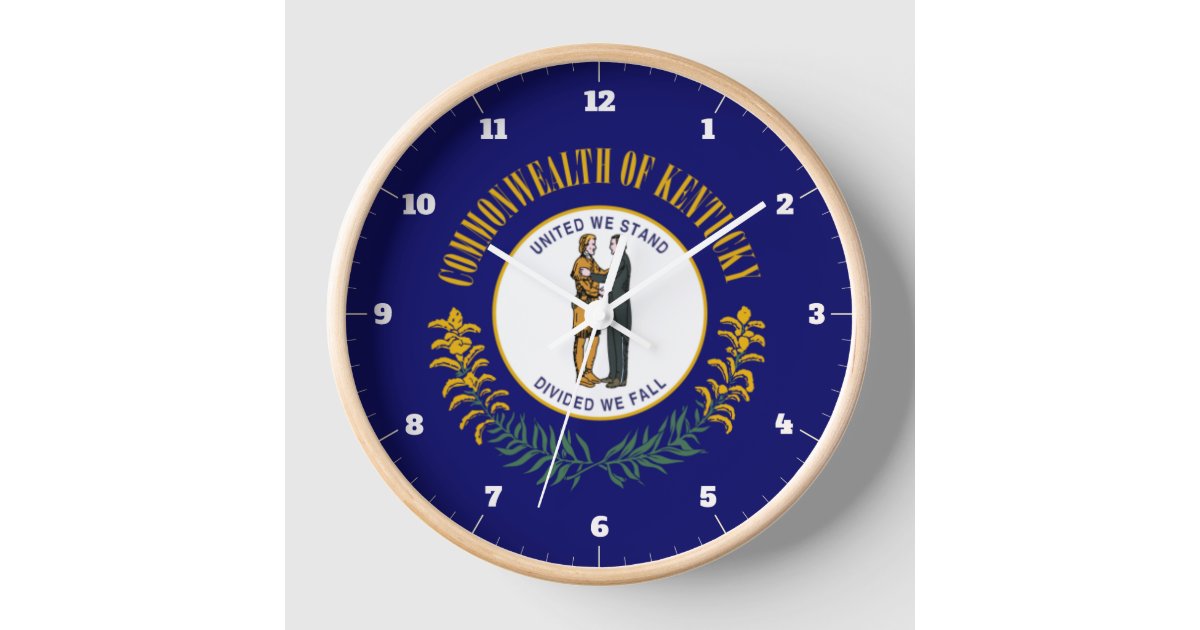 KENTUCKY STATE FLAG CLOCK | Zazzle