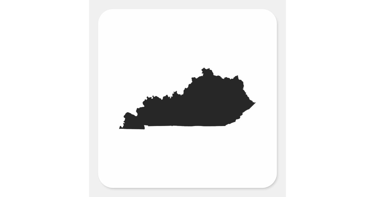 Kentucky state Outline Square Sticker | Zazzle