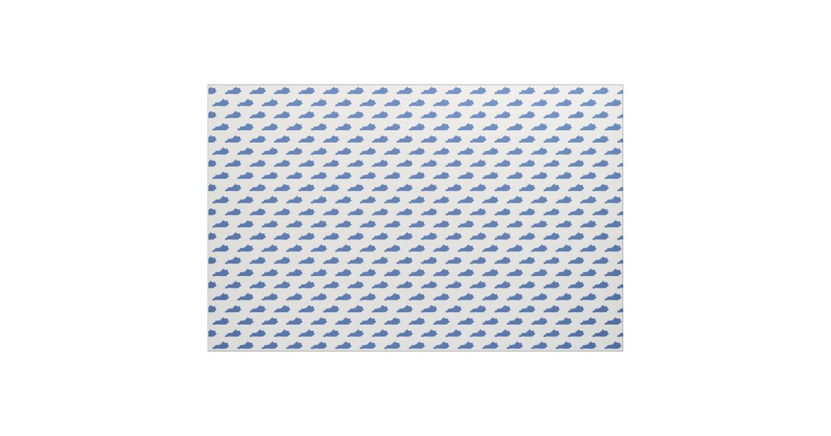 Kentucky State Pattern Blue Fabric | Zazzle