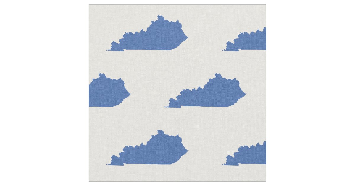 Kentucky State Pattern Blue Fabric | Zazzle