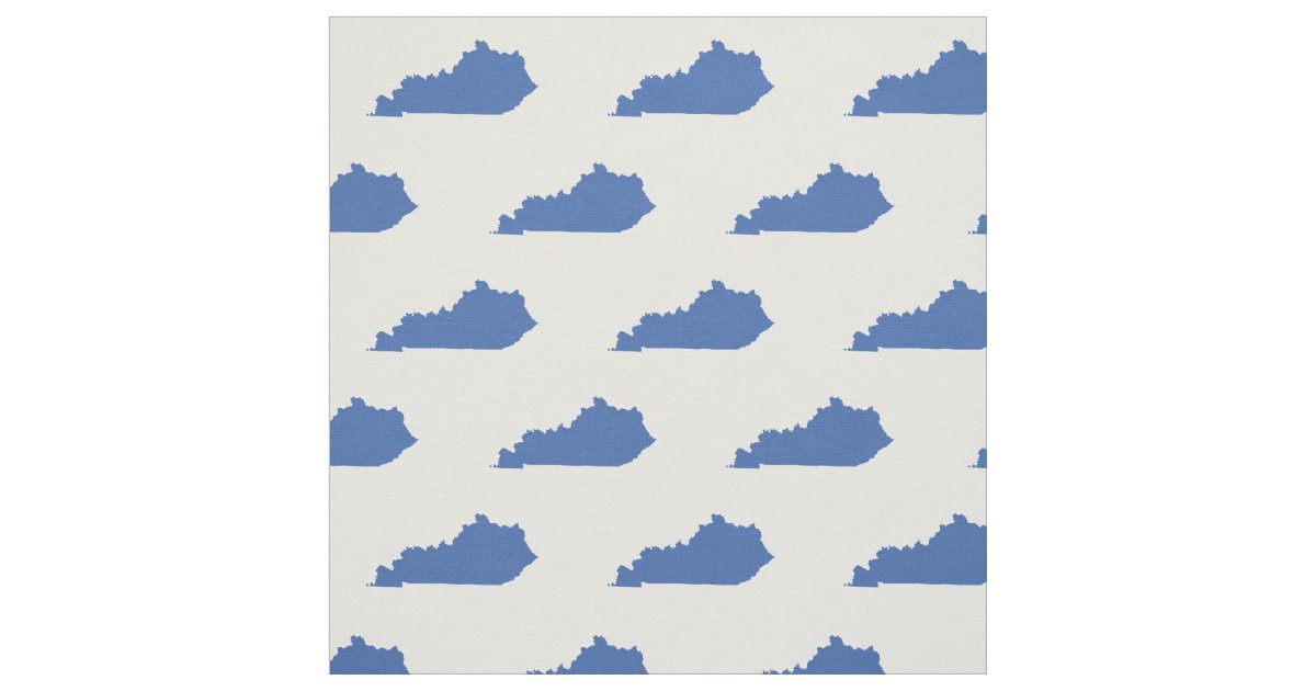 Kentucky State Pattern Blue Fabric | Zazzle