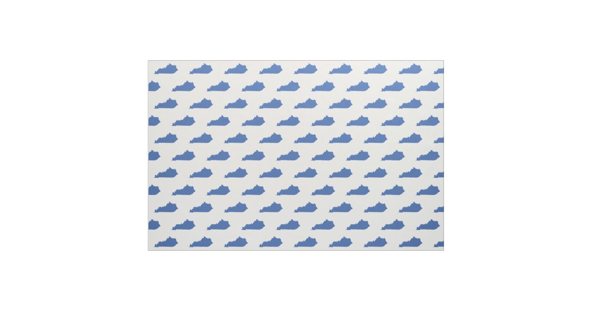 Kentucky State Pattern Blue Fabric | Zazzle